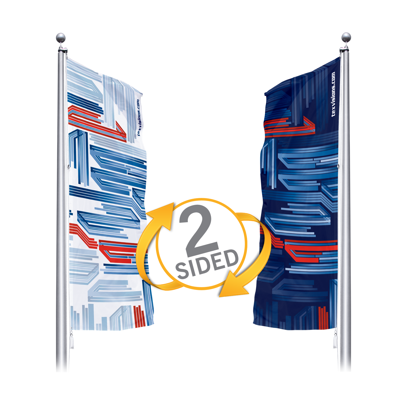 Portrait Flags Double-Sided | Flags | Tex Visions